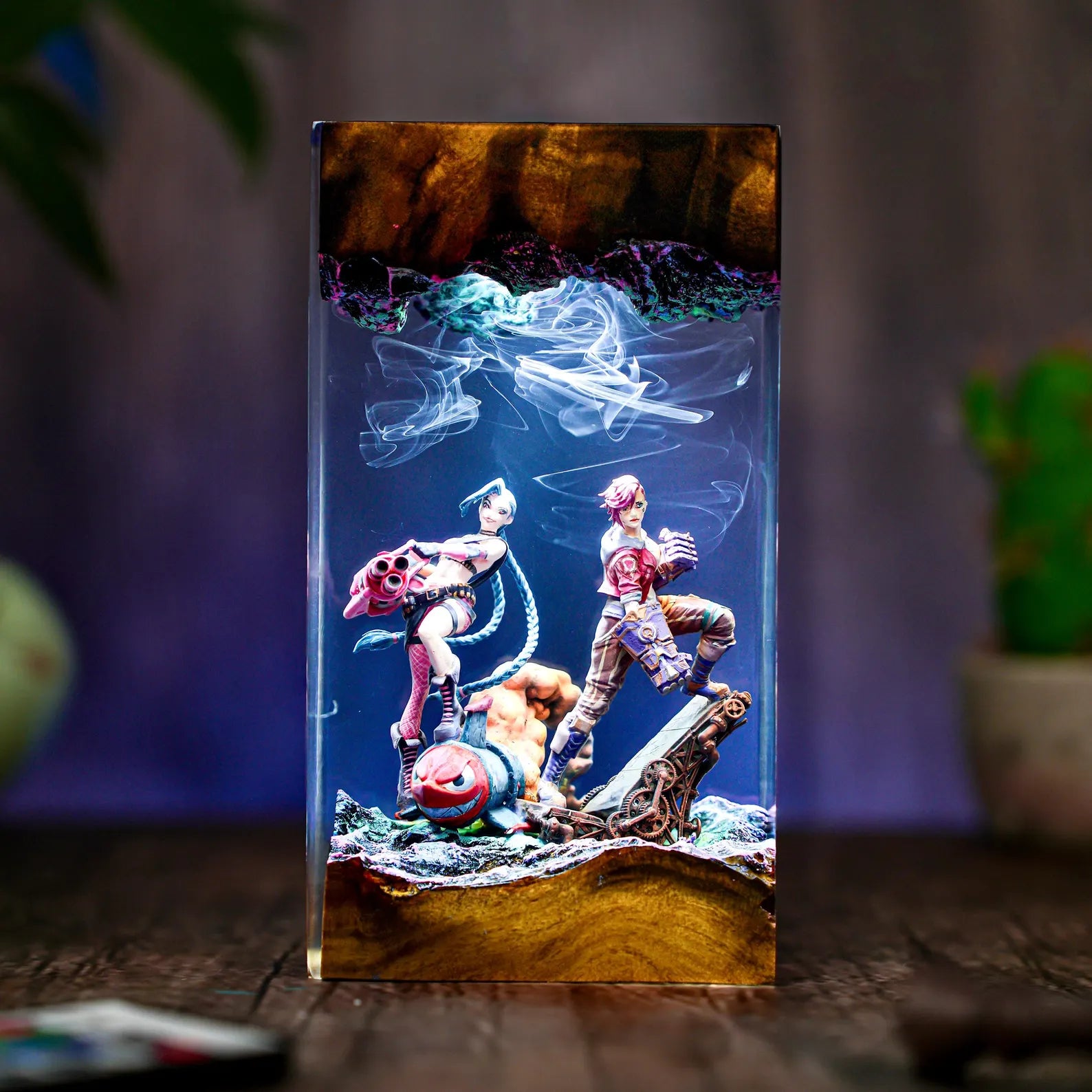 Jinx & Vi League of Legends Resin Lamp – Laxy Art